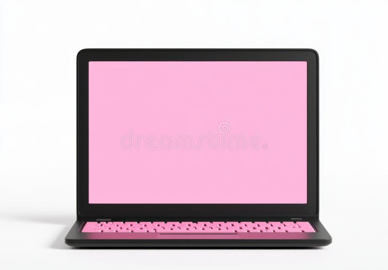 The Year 2000 Image Shows a Floating Laptop Computer with a Blank ...