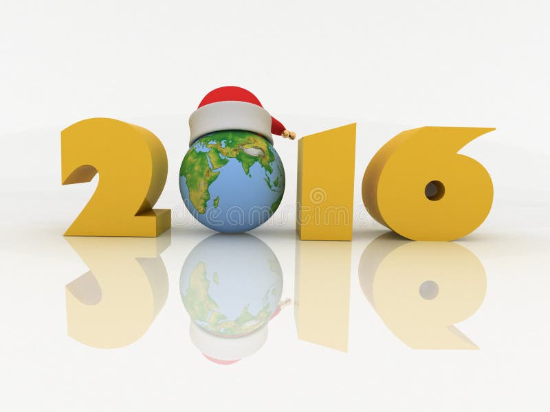 2016 Year. Isolated 3D Image Stock Illustration - Illustration of ...