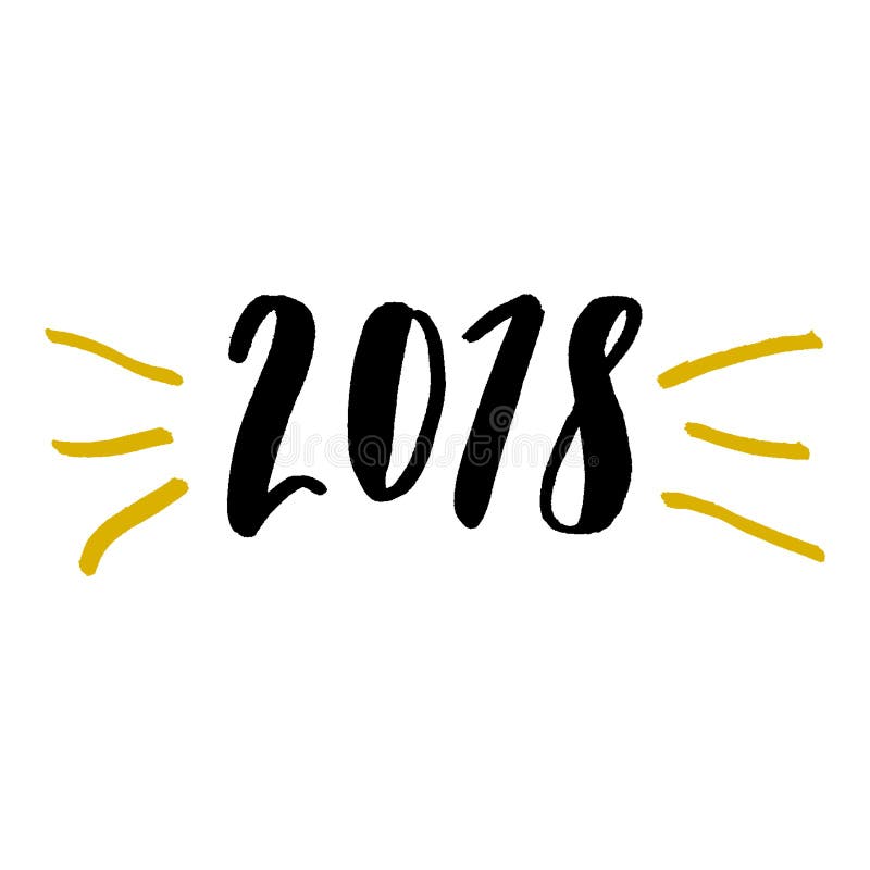 2018 year lettering stock vector. Illustration of graphic - 104191926
