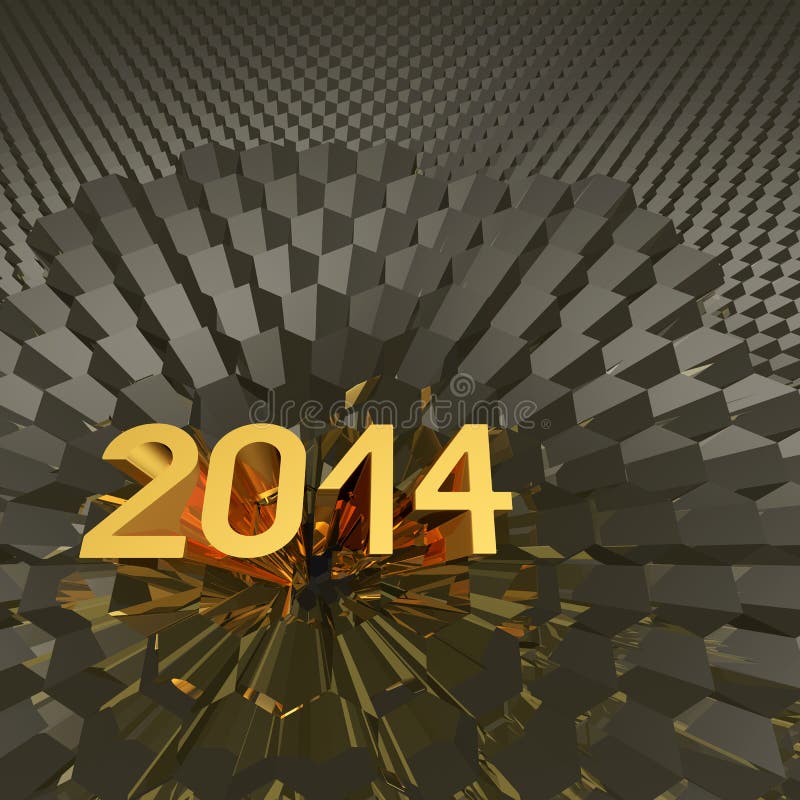 Year 2014 Metallic Hexagonal Background Stock Illustrations – 1 Year ...