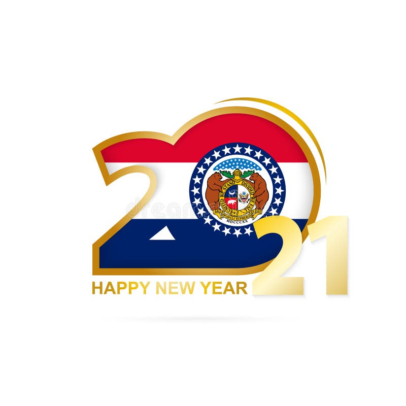 Year 2021 with Missouri Flag Pattern. Happy New Year Design Stock ...