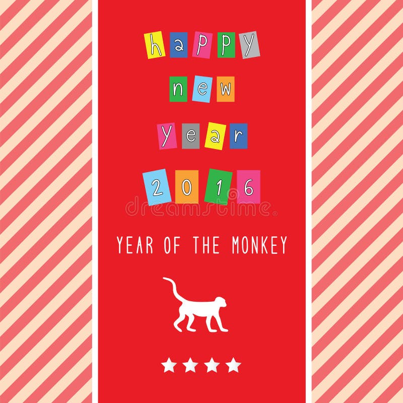 Year of the Monkey1 stock vector. Illustration of decorative - 62962285