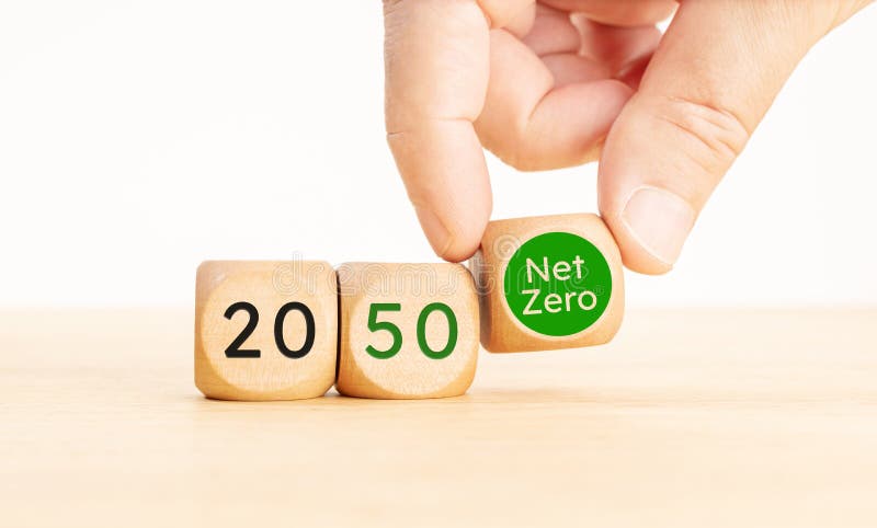 2050 Year Net Zero Carbon Neutral Concept Stock Image - Image of blocks ...