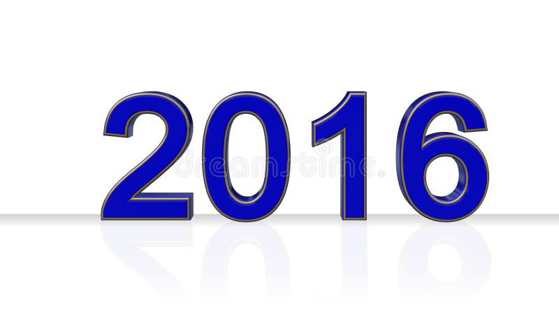 New Year 2016 - Colored 3D Numbers on a White Background Stock ...