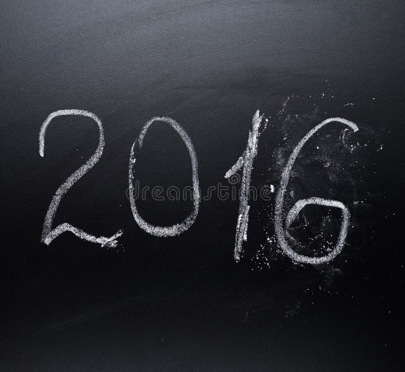 Year Number 2016 Written on the Board Stock Image - Image of ...