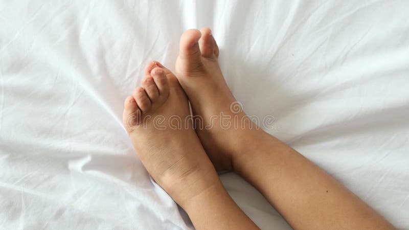 5 Year Old Child Girl Feet Close Up Stock Footage - Video of skin ...
