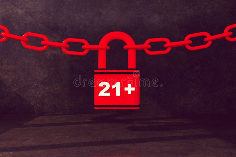 21 year old lock concept stock illustration. Illustration of warning ...