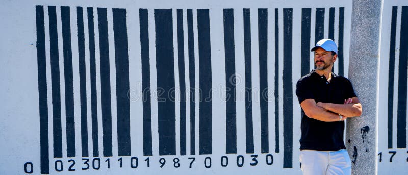 45 Year Old Stylish White European Man Dressed in Black and White Next ...