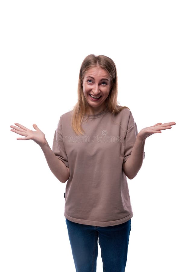 40 Year Old Woman with White Hair Doubts and Thinks on a White ...