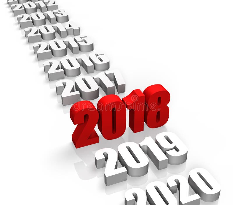 Year 2018 stock illustration. Illustration of event, anticipation ...