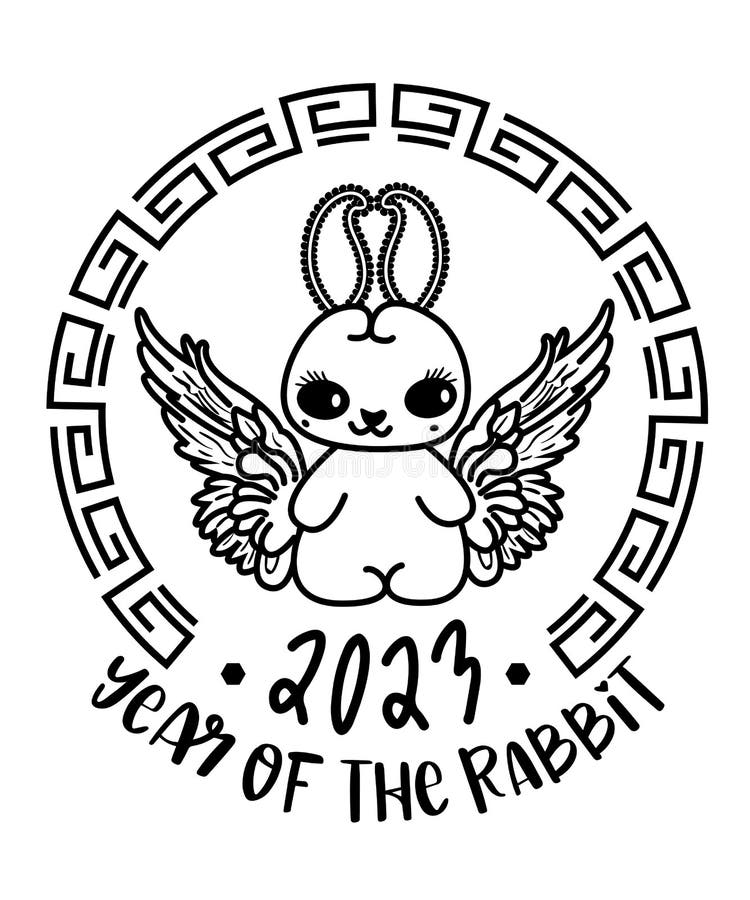 Year of the Rabbit Chinese New Year 2023 Stock Vector - Illustration of ...