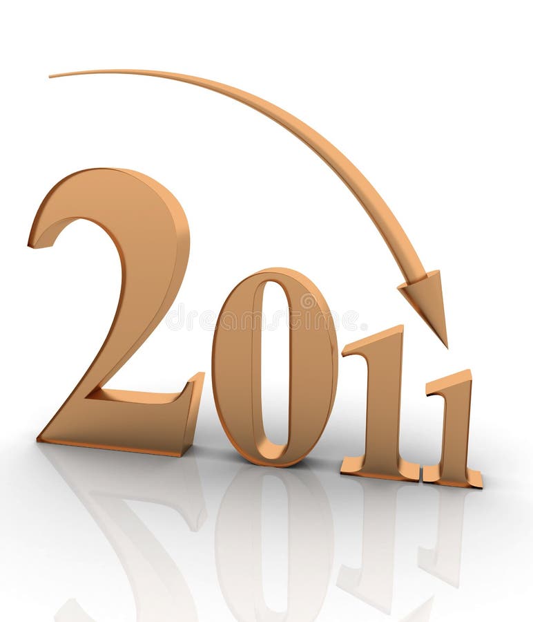 Year of recession 2011 stock illustration. Illustration of diminution ...