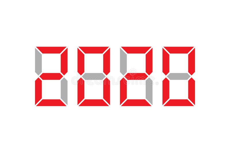 Year 2020 in Red Numbers . Banner . Illustration Vector Stock Vector ...