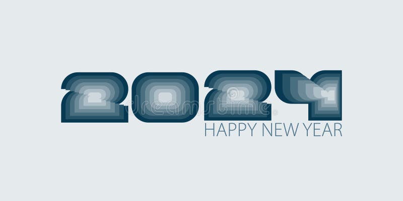2024 Year in Retro Style, Happy New 2024 Year for Various Design Stock ...