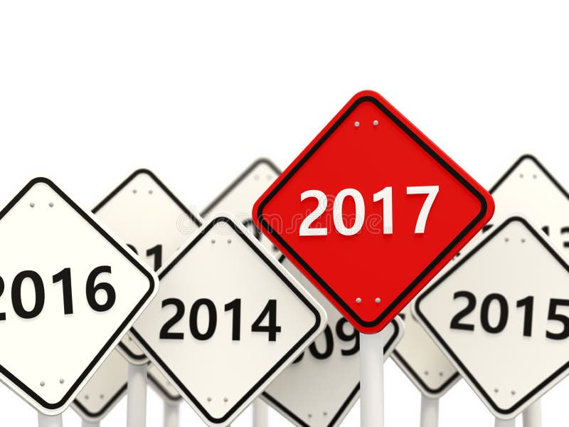 2017 New Year Calendar Icon on White Stock Illustration - Illustration ...