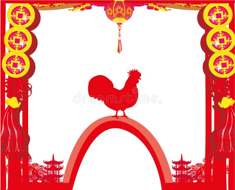Year of rooster design stock vector. Illustration of lunar - 86733938