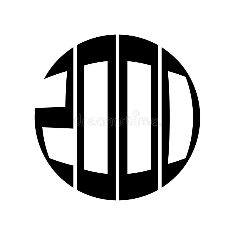 Year 2000 in round shape stock illustration. Illustration of icon ...