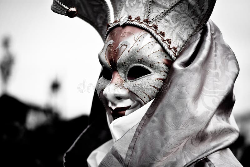 A Disquieting Disguise For The Carnival Stock Image - Image of grande ...