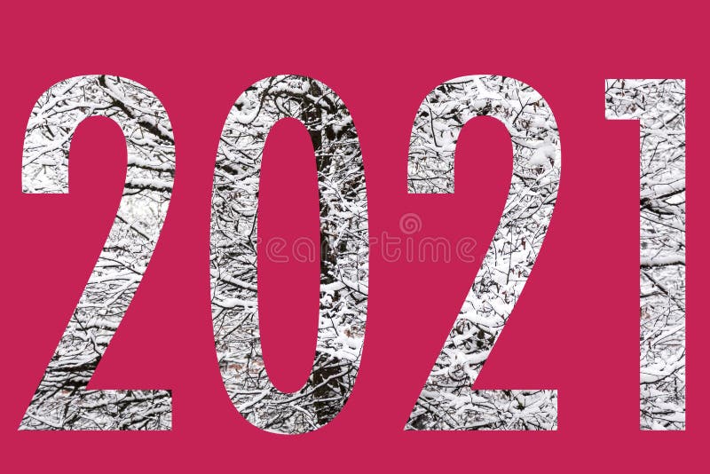Year 2021 Sign on the Red Background Stock Illustration - Illustration ...