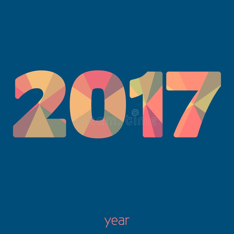 Year 2017. Simple Vector Graphic Pattern Stock Vector - Illustration of ...