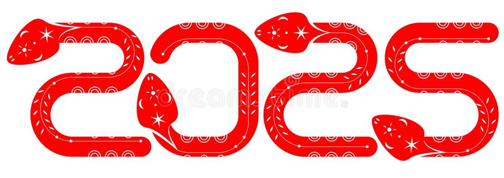 2025, Chinese NEW YEAR of the Snake Vector Design Stock Vector ...