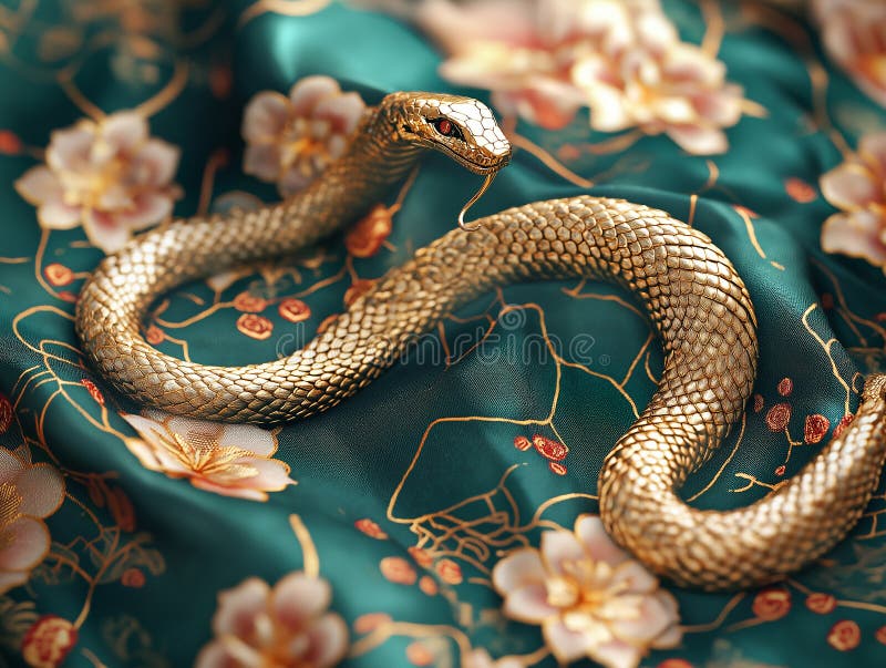 Ai Generated Image of Year of Snake Concept. Stock Image - Image of ...
