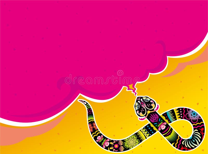 Year of Snake Border Design Elements Stock Vector - Illustration of ...