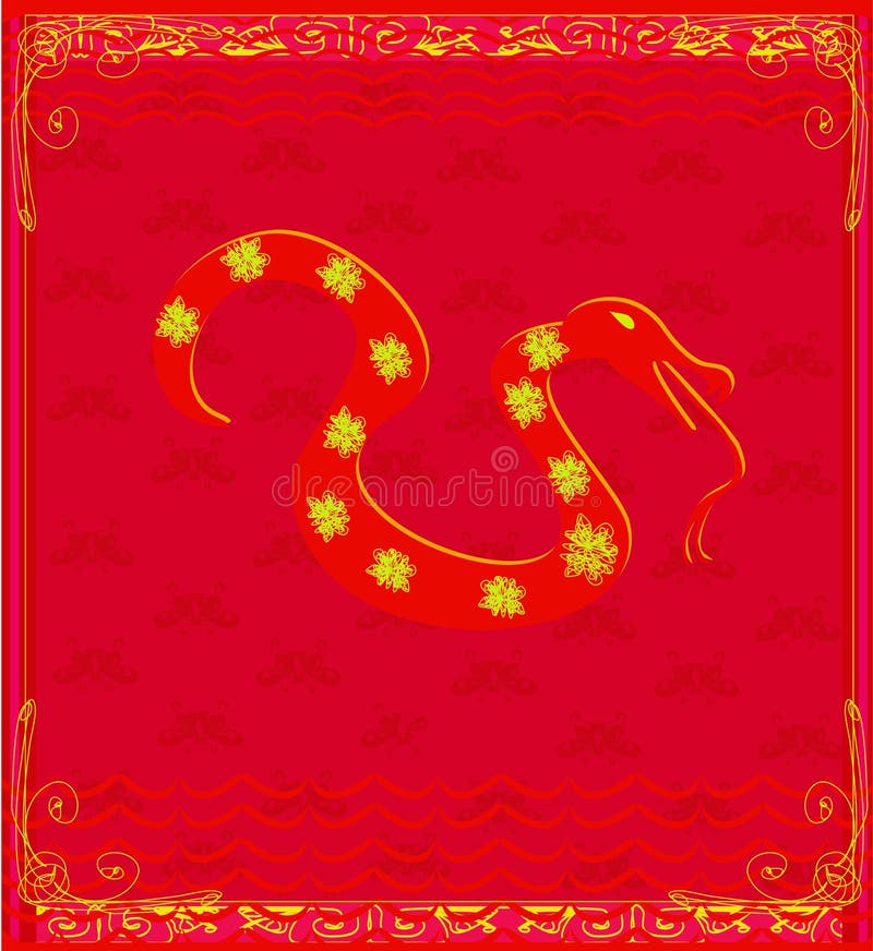 Year of Snake Design for Chinese New Y Stock Vector - Illustration of ...