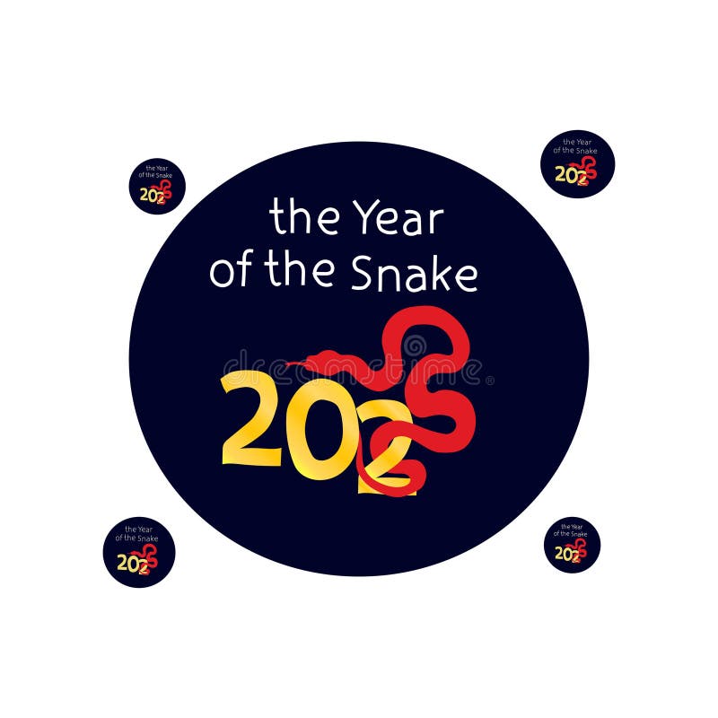 Year of the Snake 2025 Happy Chinese News Stock Vector - Illustration ...
