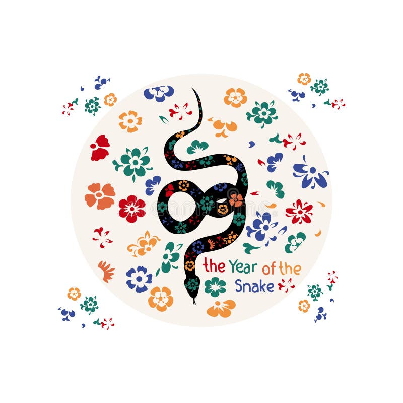 Year of the Snake Lunar New Free Vector Illustration Stock Vector ...