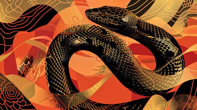 Year of the Snake-themed Advertisement Banner â€“ Sleek, Mini Stock ...