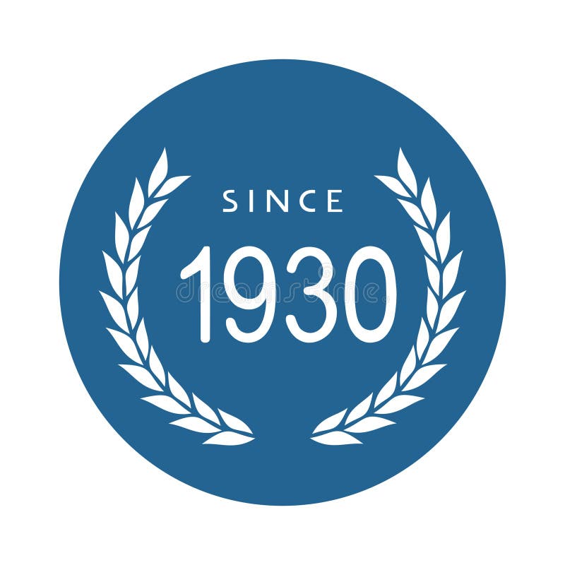 Since 1930 year symbol stock vector. Illustration of decoration - 284096514