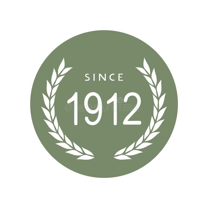 Since 1912 year symbol stock vector. Illustration of vector - 314199332