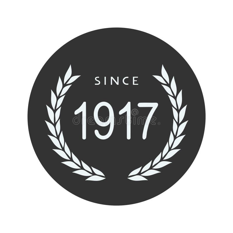 Since 1917 year symbol stock vector. Illustration of decade - 314199357