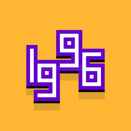 Year 1996 Text with 3d Isometric Effect Stock Vector - Illustration of ...