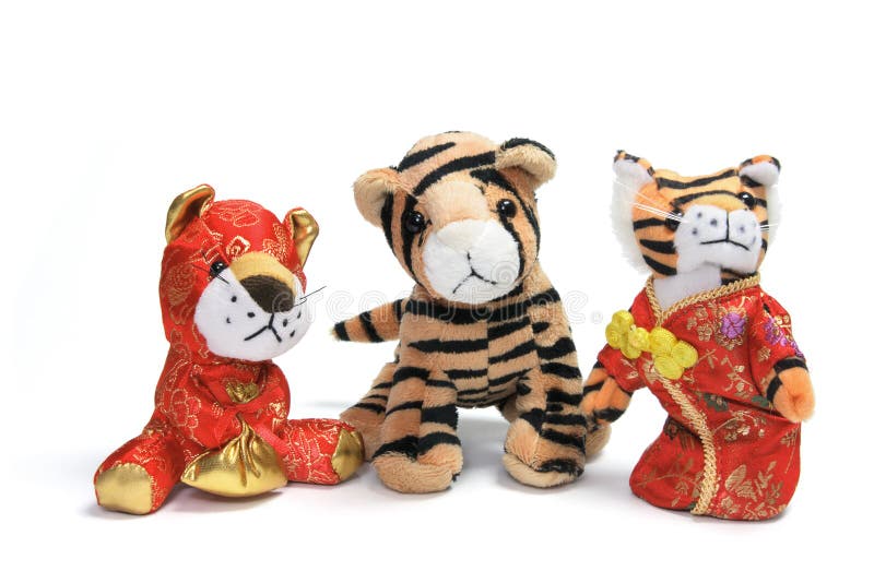 Soft Toy Tigers and Lion Dancing Head Stock Photo - Image of shot ...