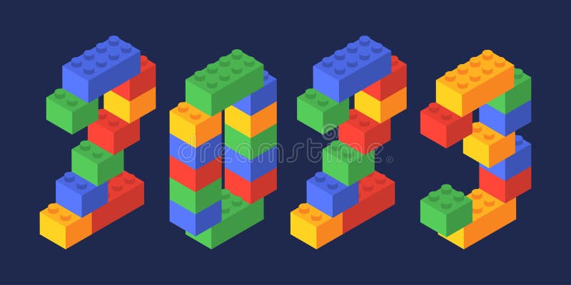 Year Two Thousand Twenty Three. Numbers from Constructor Stock Vector ...