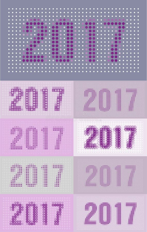2017 Year Vector Typography Stock Vector - Illustration of seasonal ...