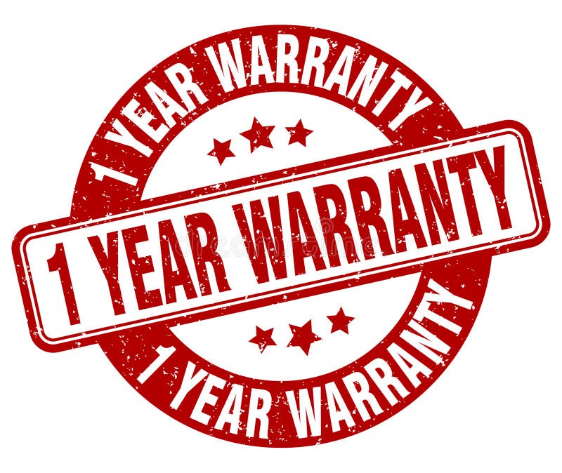 1 Year Warranty Stamp. 1 Year Warranty Label. Round Grunge Sign Stock ...