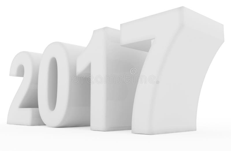 Year 2017 white stock illustration. Illustration of colorless - 77902426