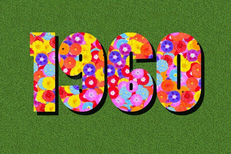 Year 1960 Calendar in English Stock Illustration - Illustration of ...