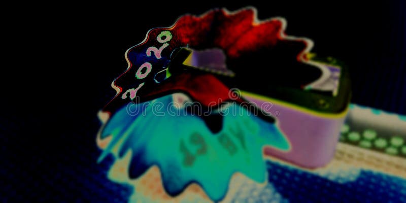 Year 2020 Written on Illustrations Image with Blue Black Background ...