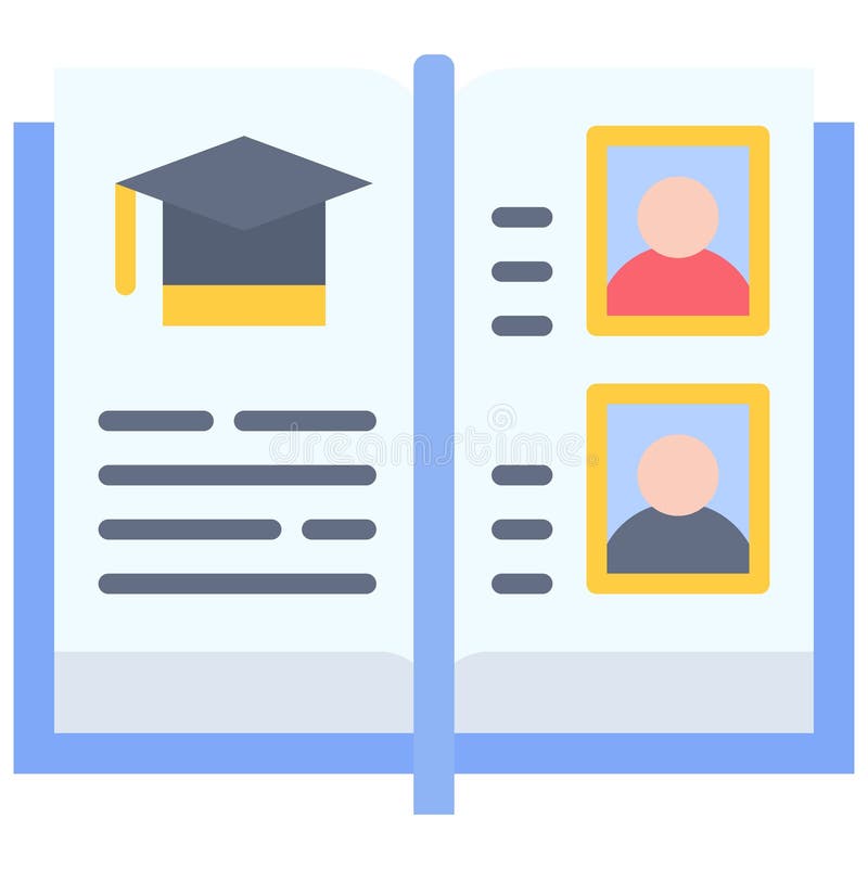 Yearbook Icon, High School Related Vector Illustration Stock Vector ...