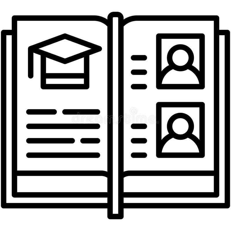 Yearbook Icon, High School Related Vector Illustration Stock Vector ...