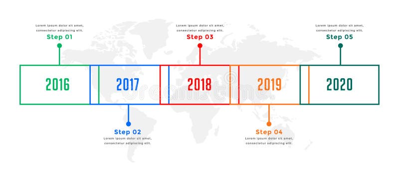 Yearly Business Timeline Infographic Chart Template Design Stock Vector ...