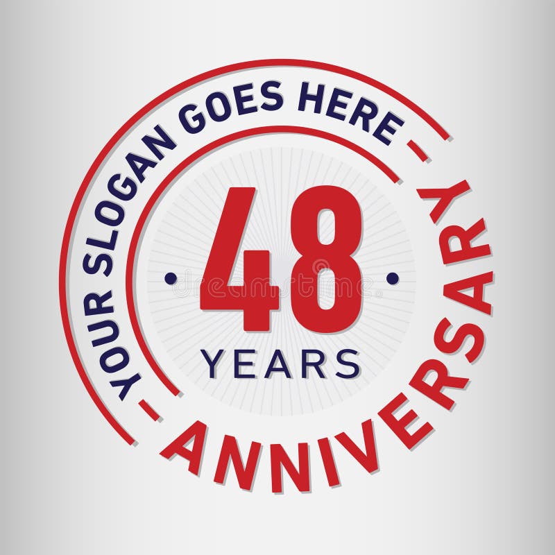 48 Years Anniversary Celebration Design Template. Anniversary Vector ...