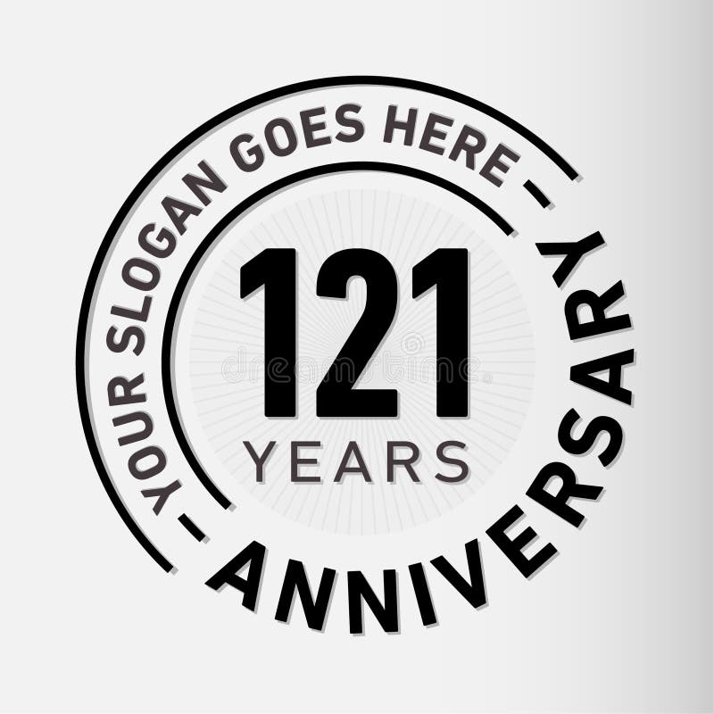121 Years Anniversary Celebration Design Template. Anniversary Vector ...