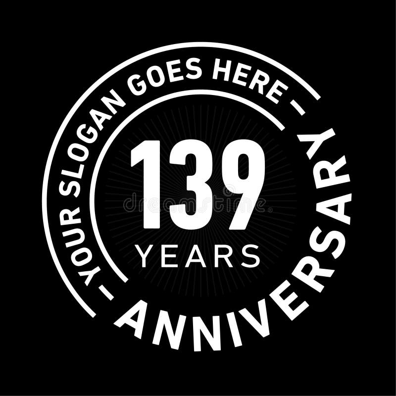 139 Years Anniversary Celebration Design Template. Anniversary Vector ...