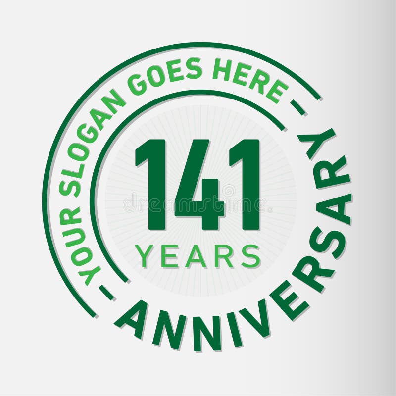 141 Years Anniversary Celebration Design Template. Anniversary Vector ...