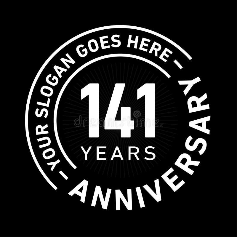 141 Years Anniversary Celebration Design Template. Anniversary Vector ...